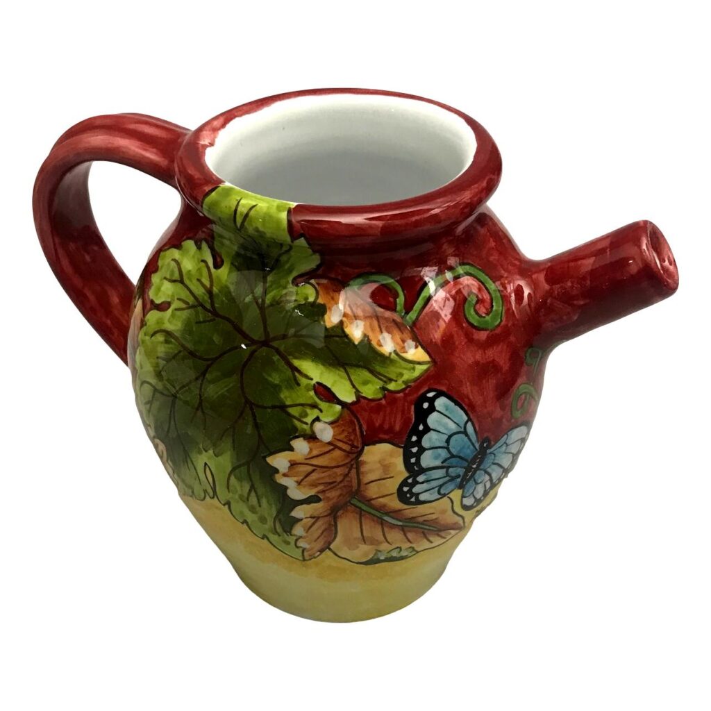 Boccale o brocca per acqua e vino in ceramica senese – Antica Siena